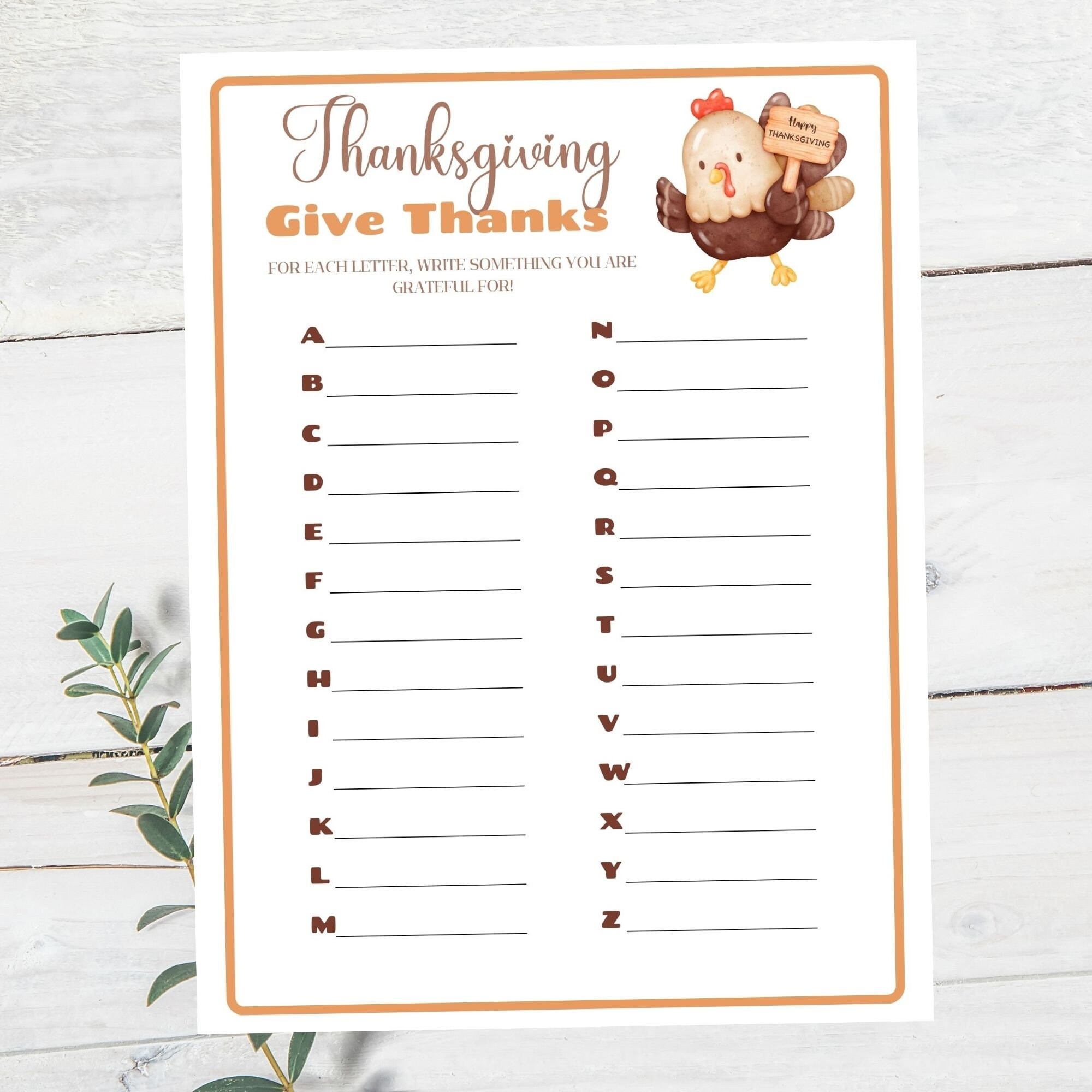 Gratitude Thanksgiving Game for Kids and Adult Parties, Instant ...
