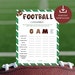 Football Party Games, Categories Word Game American Football Event for ...
