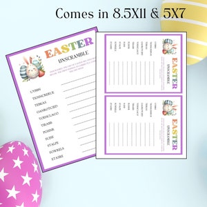 Easter Games for Teens, Unscramble Words, Fun Spring Activity for Kids ...