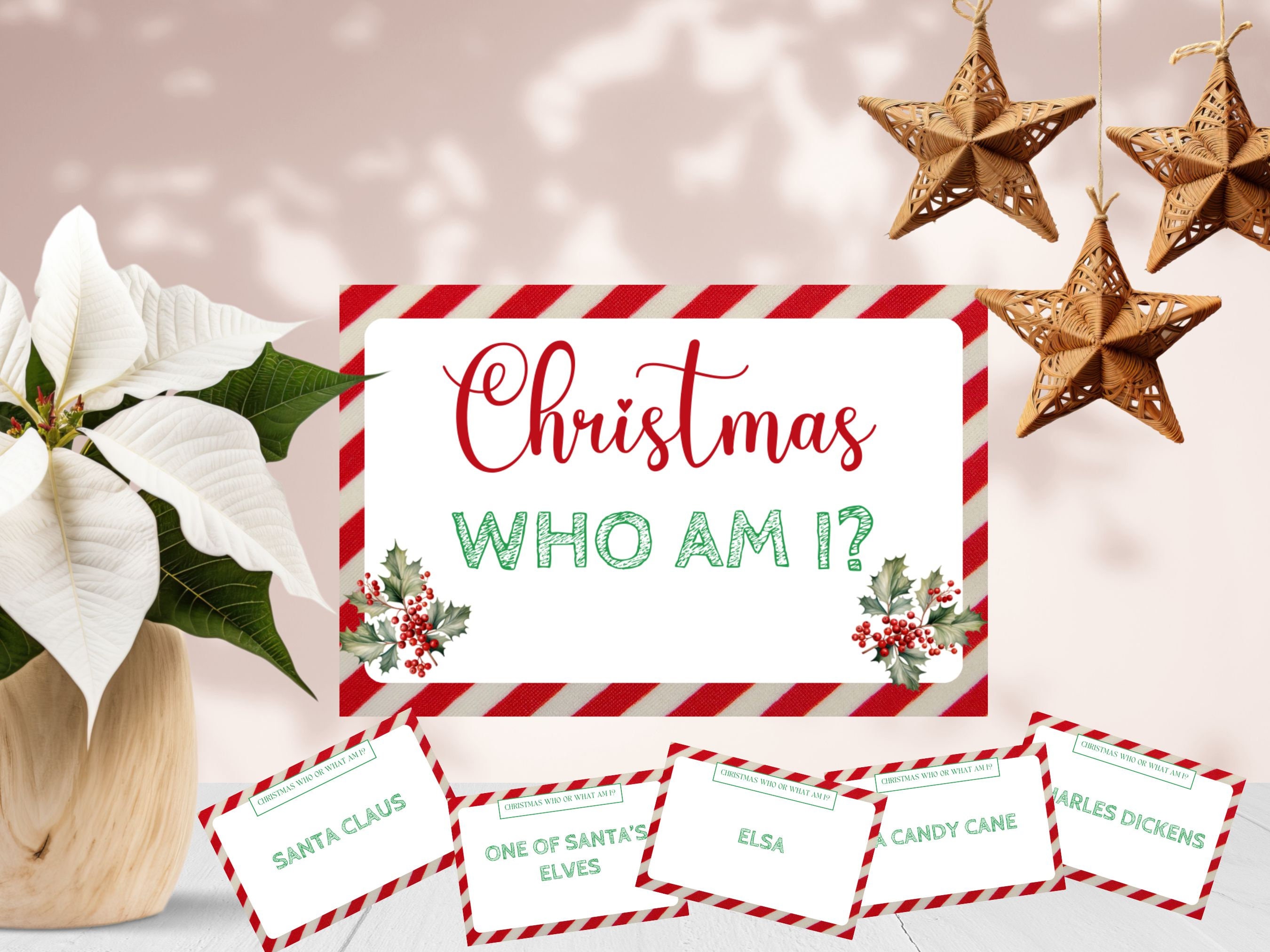 Who Am I Party Game Christmas Version, XMAS Entertainment for Everyone ...