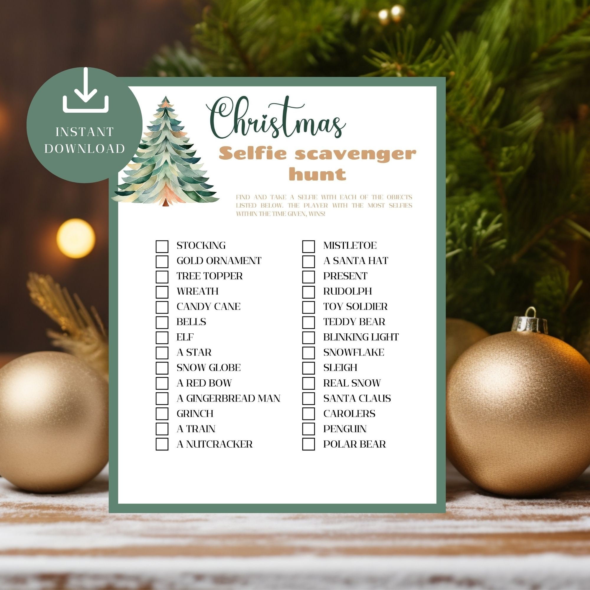 Older Kids Christmas Scavenger Hunt Teenagers, Indoor Christmas ...