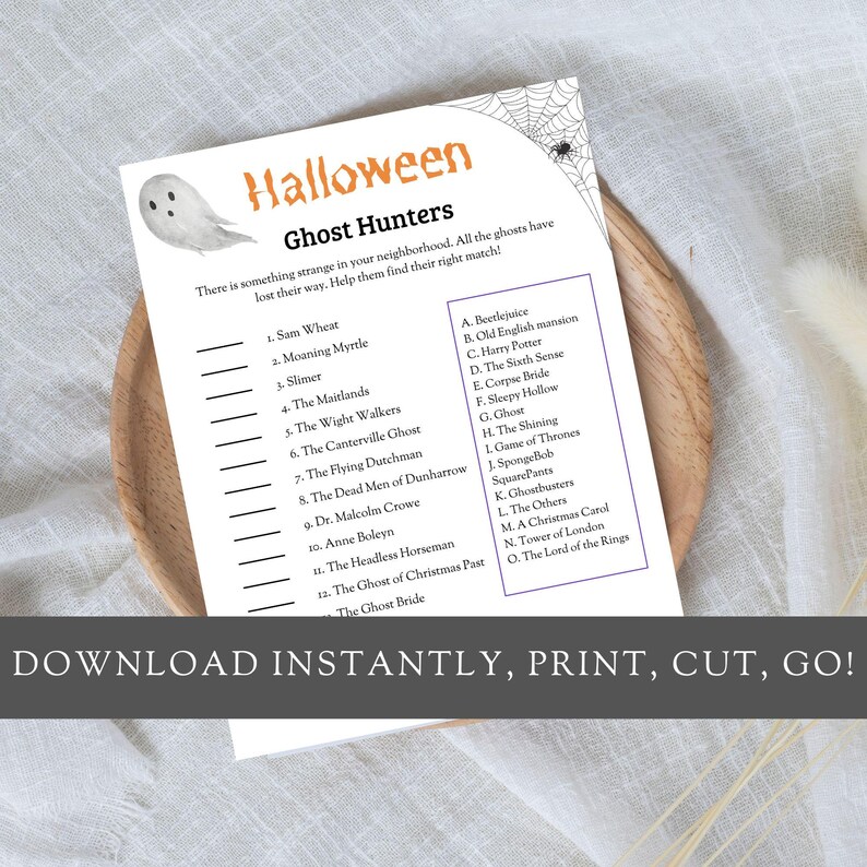 Match the Ghosts, Fun Printable, Halloween Party Games, Ghost Hunters ...