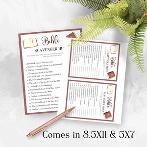 Books of the Bible Scavenger Hunt Game, Fun Sunday School Quiz ...