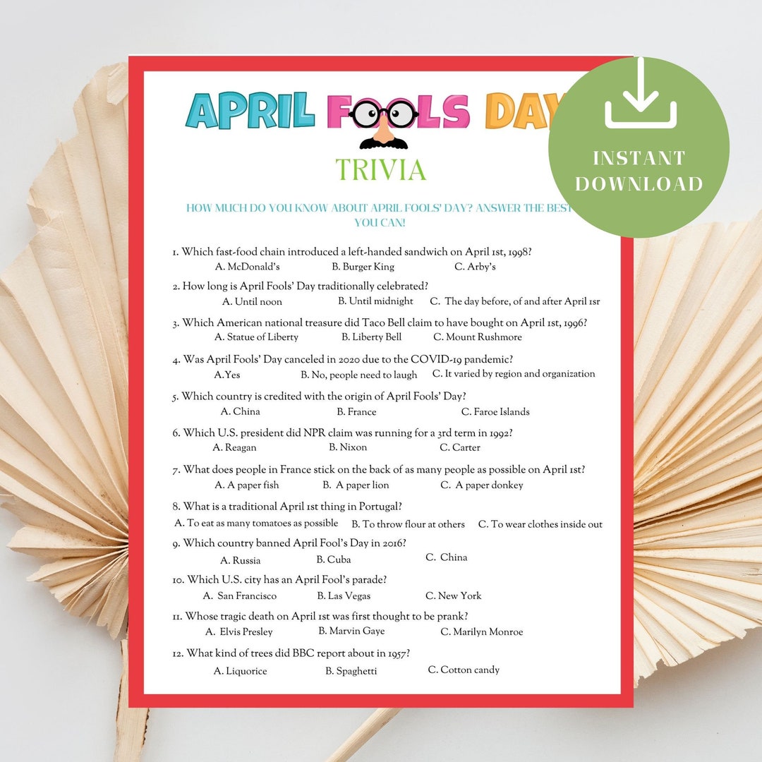 Printables for April Fools Day, Fun Spring Activity for Kids Adults ...