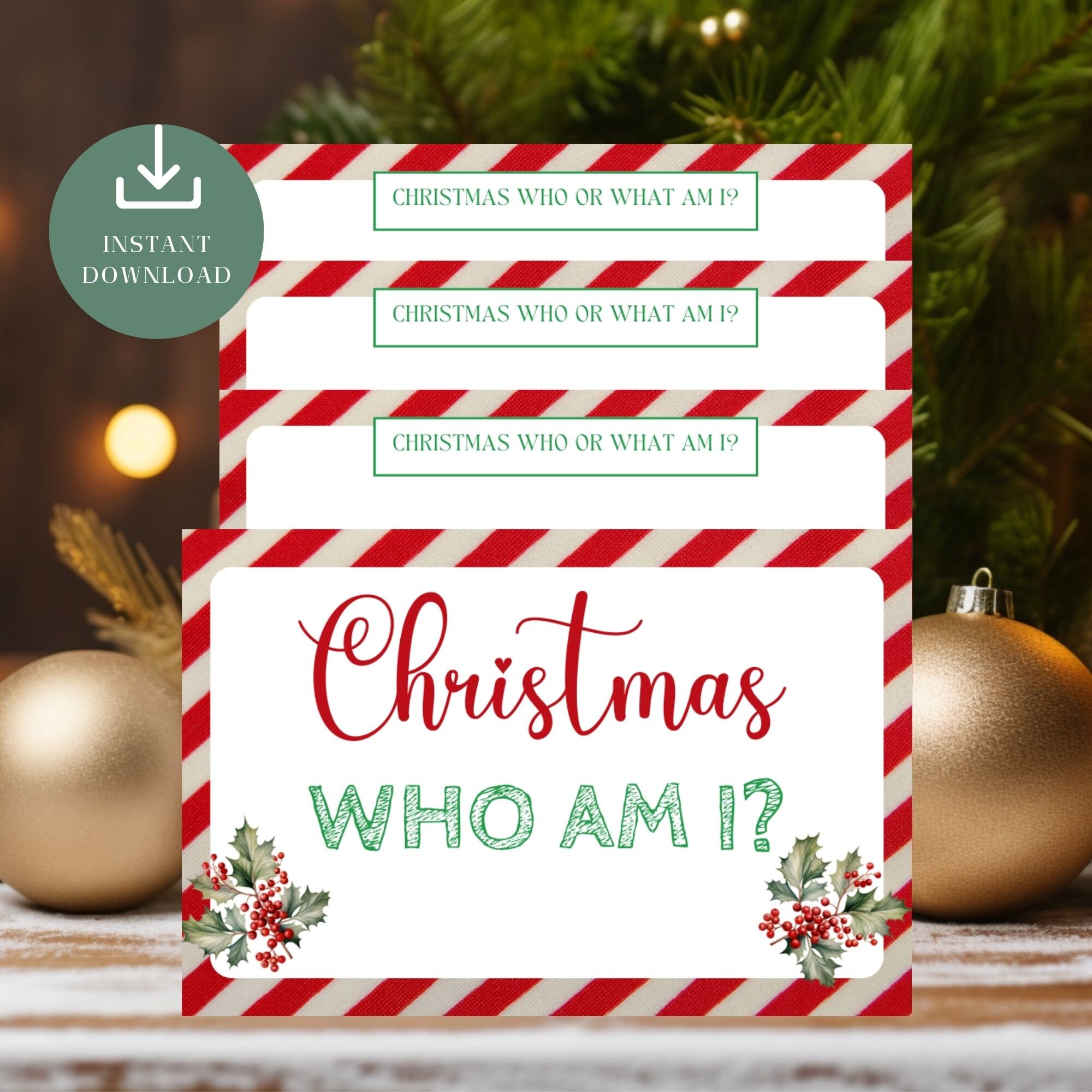 Who Am I Party Game Christmas Version, XMAS Entertainment for Everyone ...