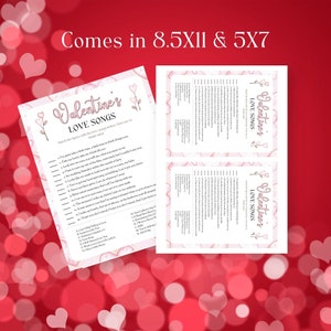 Love Songs Match, Valentine's Day Party Games, DIY Best Game for V Day ...