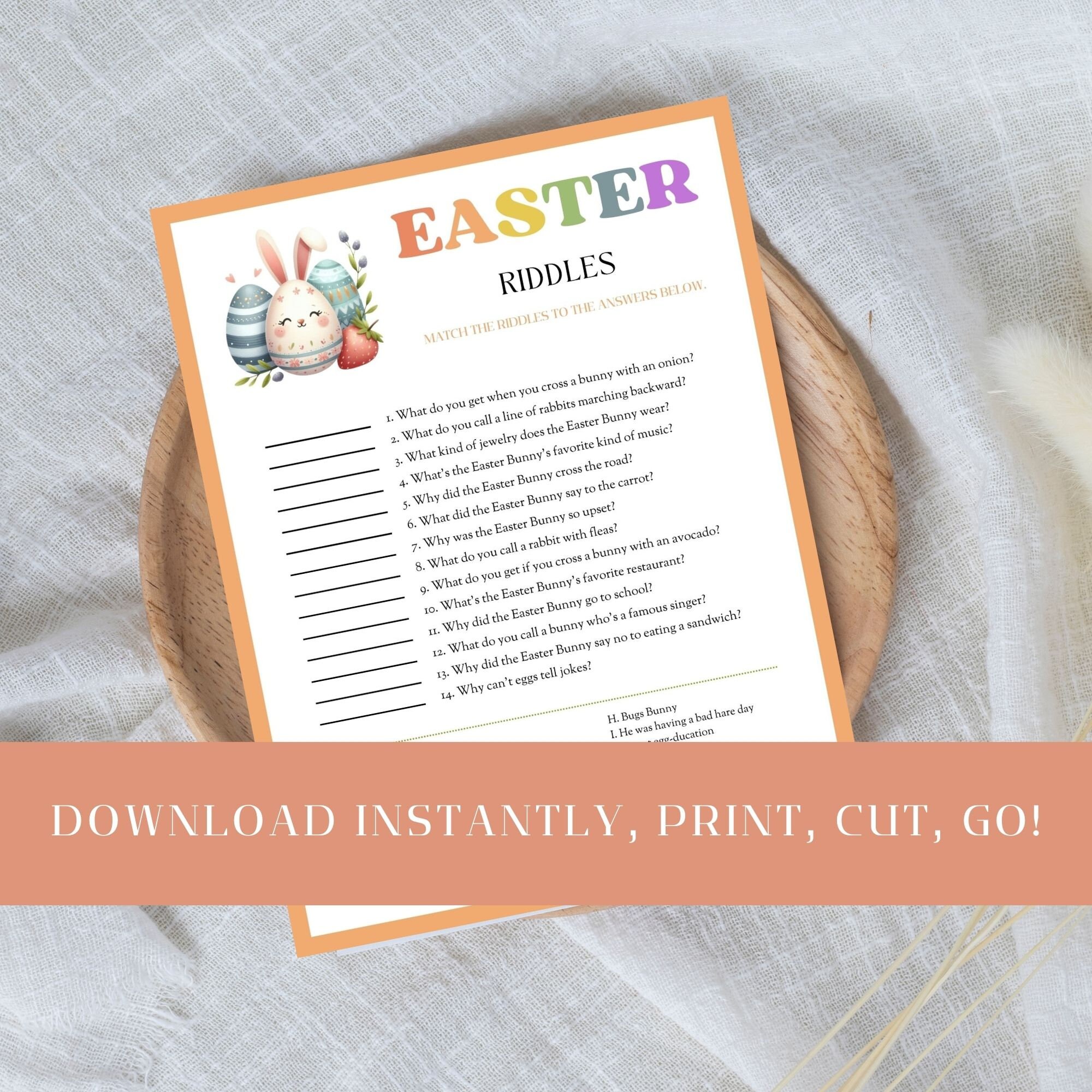 Easter Games for Teens, Riddles & Jokes, Fun Spring Activity for Kids ...