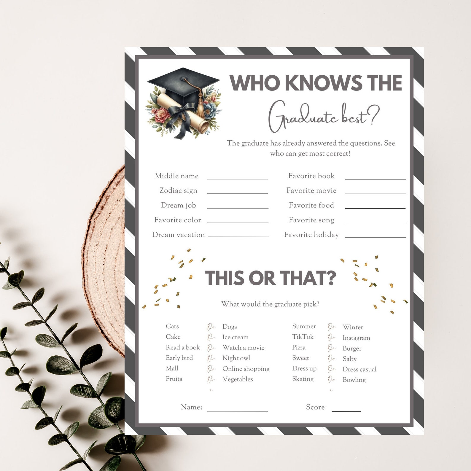 Who Knows the Graduate Best, How Well Do You Know the Grad, Graduation ...