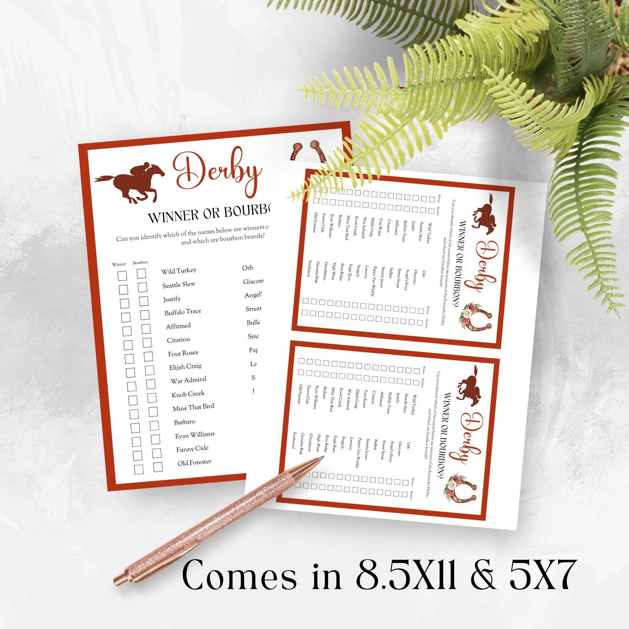 Derby Games Printable Big Bundle, Triple Crown Party, Horserace, Fun ...