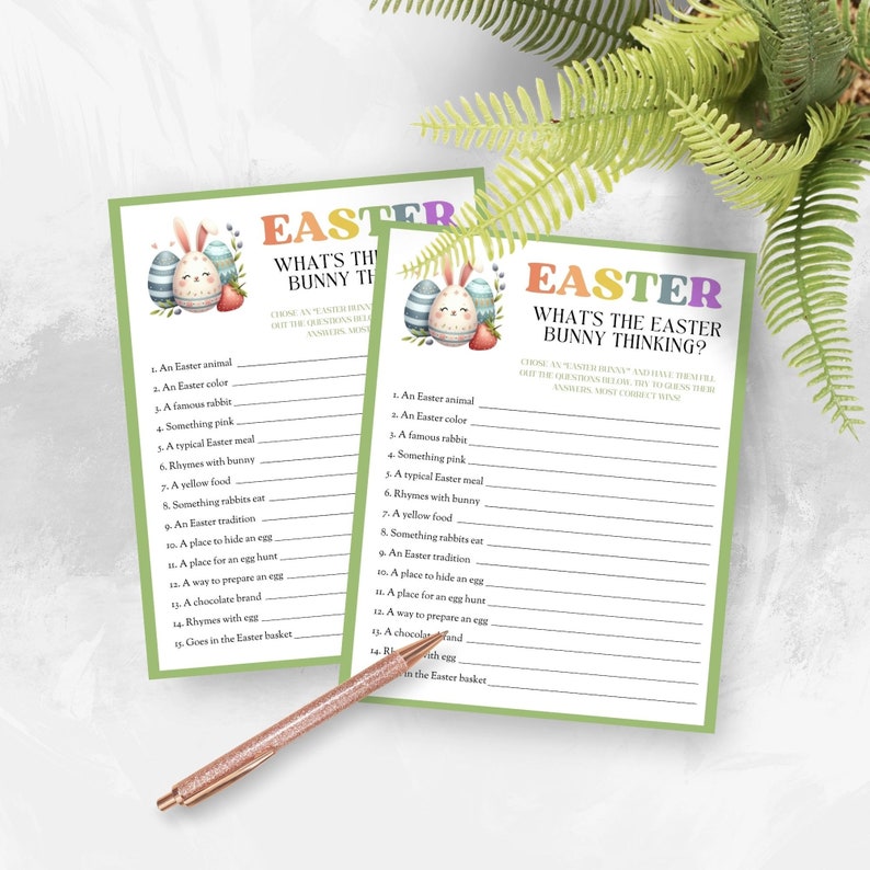 Easter Party Game, Fun Spring Activity for Kids Adults Teens, Family ...