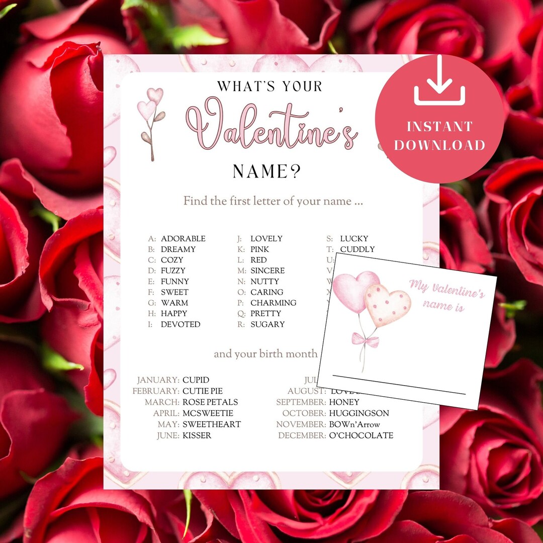 What is Your Valentines Name, Valentine's Day Game, Name Generator ...