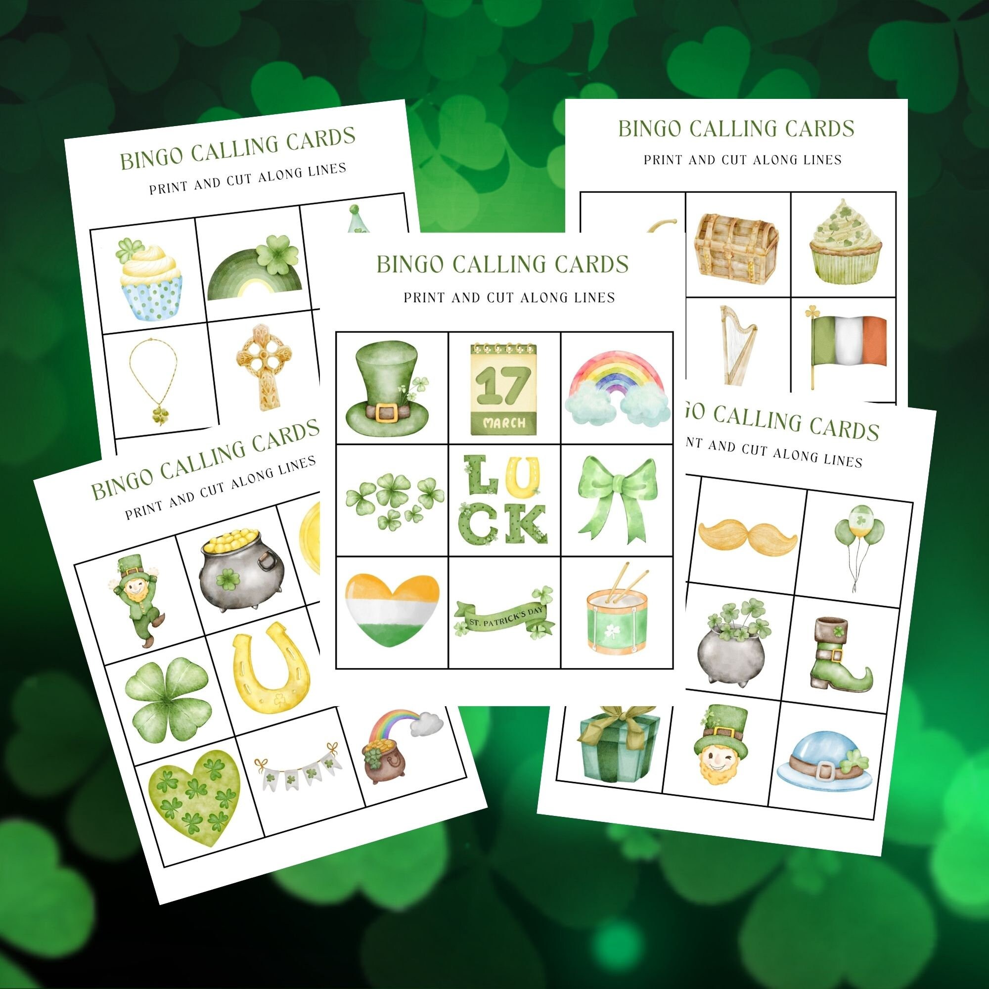 St. Patrick's Day BINGO Party Game, Leprechaun Bingo, Fun for Kids ...