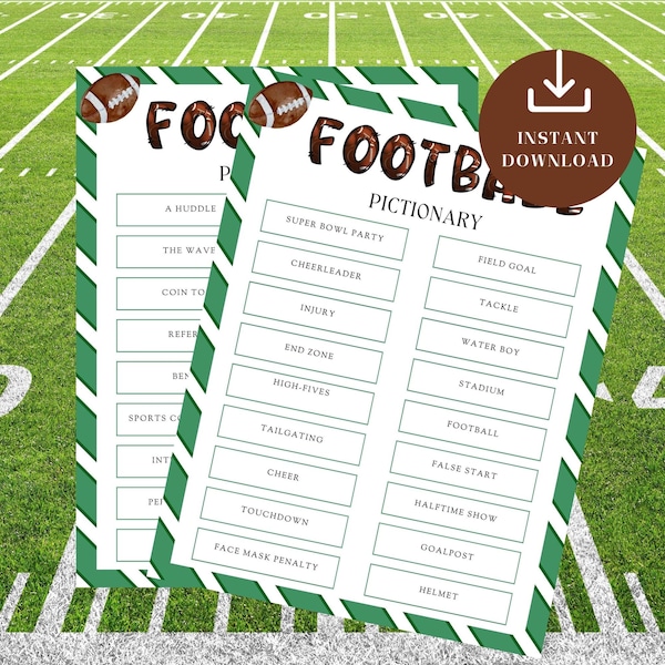 Football Pictionary - Etsy