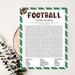 Football Word Search Party Game, American Football Games for Kids Teens ...