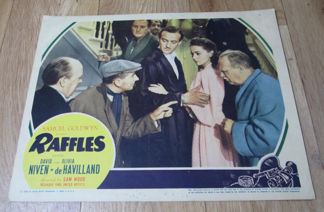 1939 Olivia De Havilland David Niven raffles Film Noir Original Vintage 11x14 US Lobby Card - Etsy