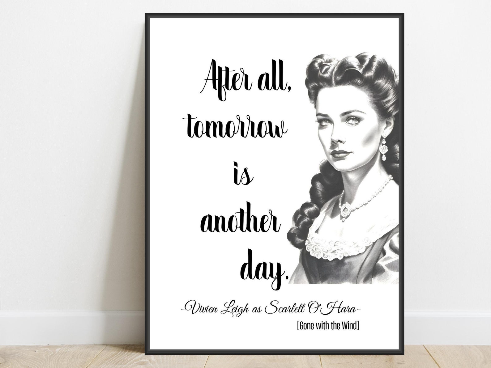 Vivien Leigh Art Print: Scarlett O'hara, Gone With the Wind (digital ...