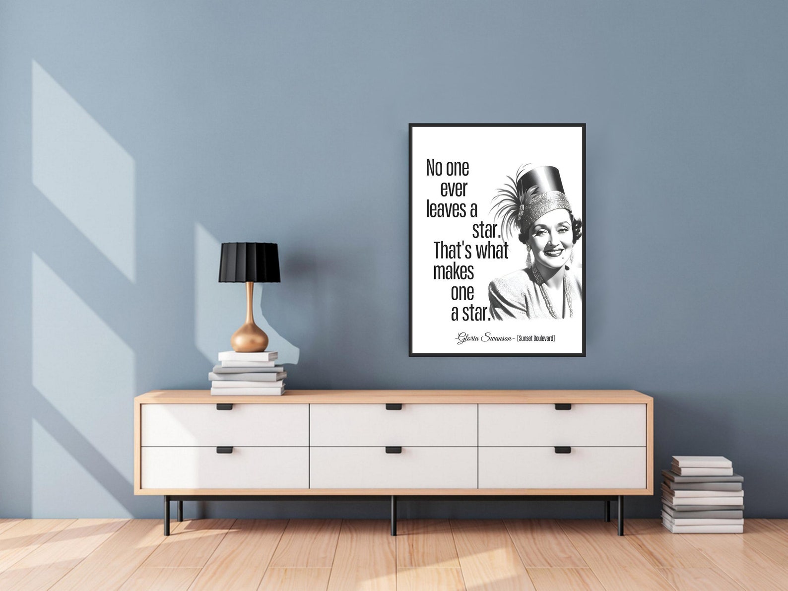 Gloria Swanson Art Print, Norma Desmond Sunset Boulevard Movie Quote ...
