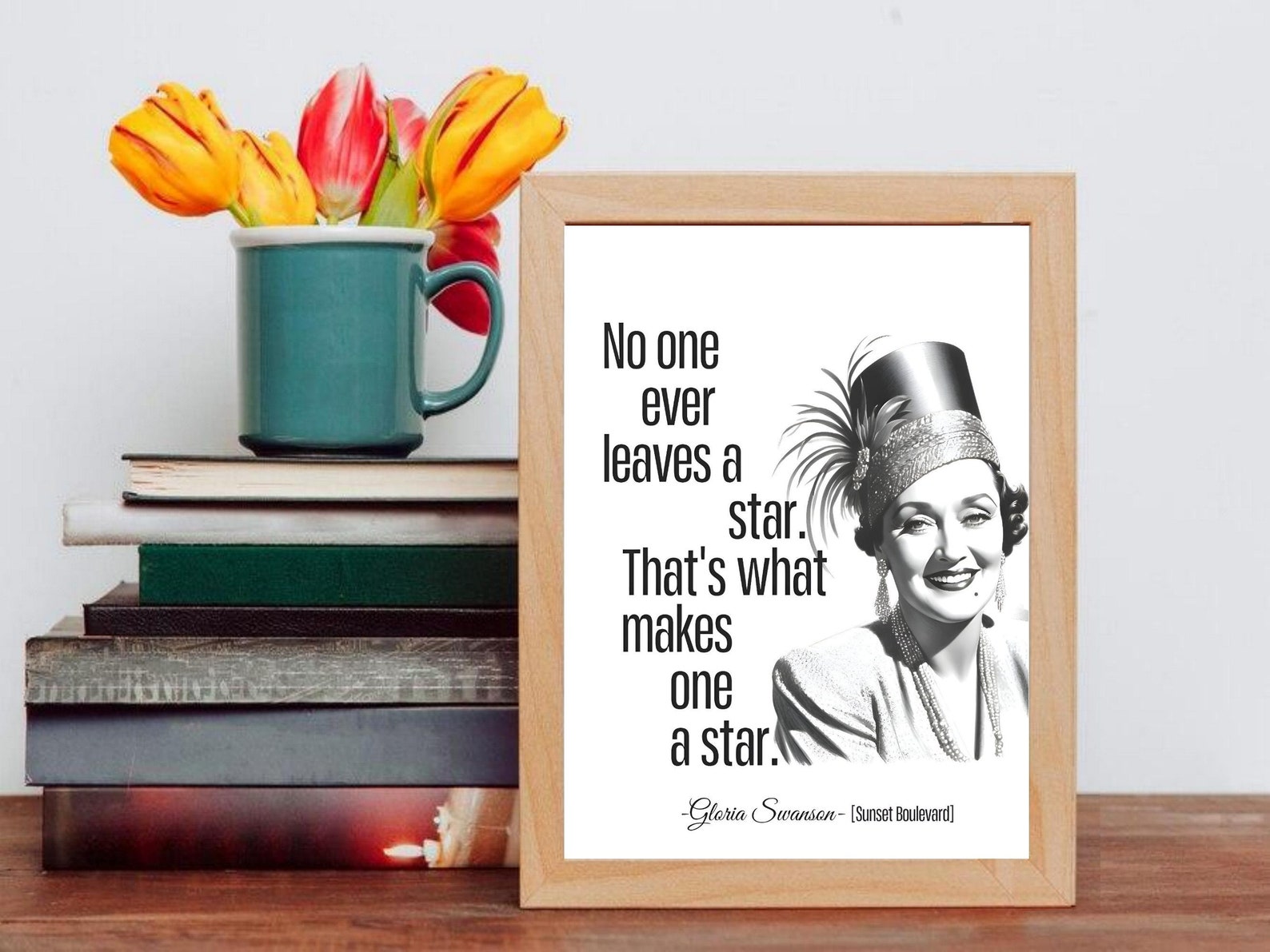 Gloria Swanson Art Print, Norma Desmond Sunset Boulevard Movie Quote ...