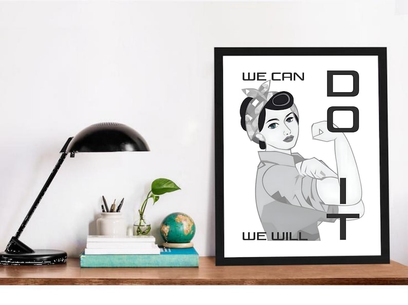 Rosie the Riveter Art Print: We Can Do It, Motivational Poster (digital ...