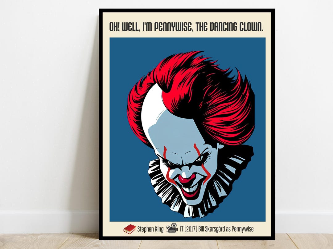 Pennywise Quote Wall Art | Horror Icons Retro Art Print Poster | IT ...