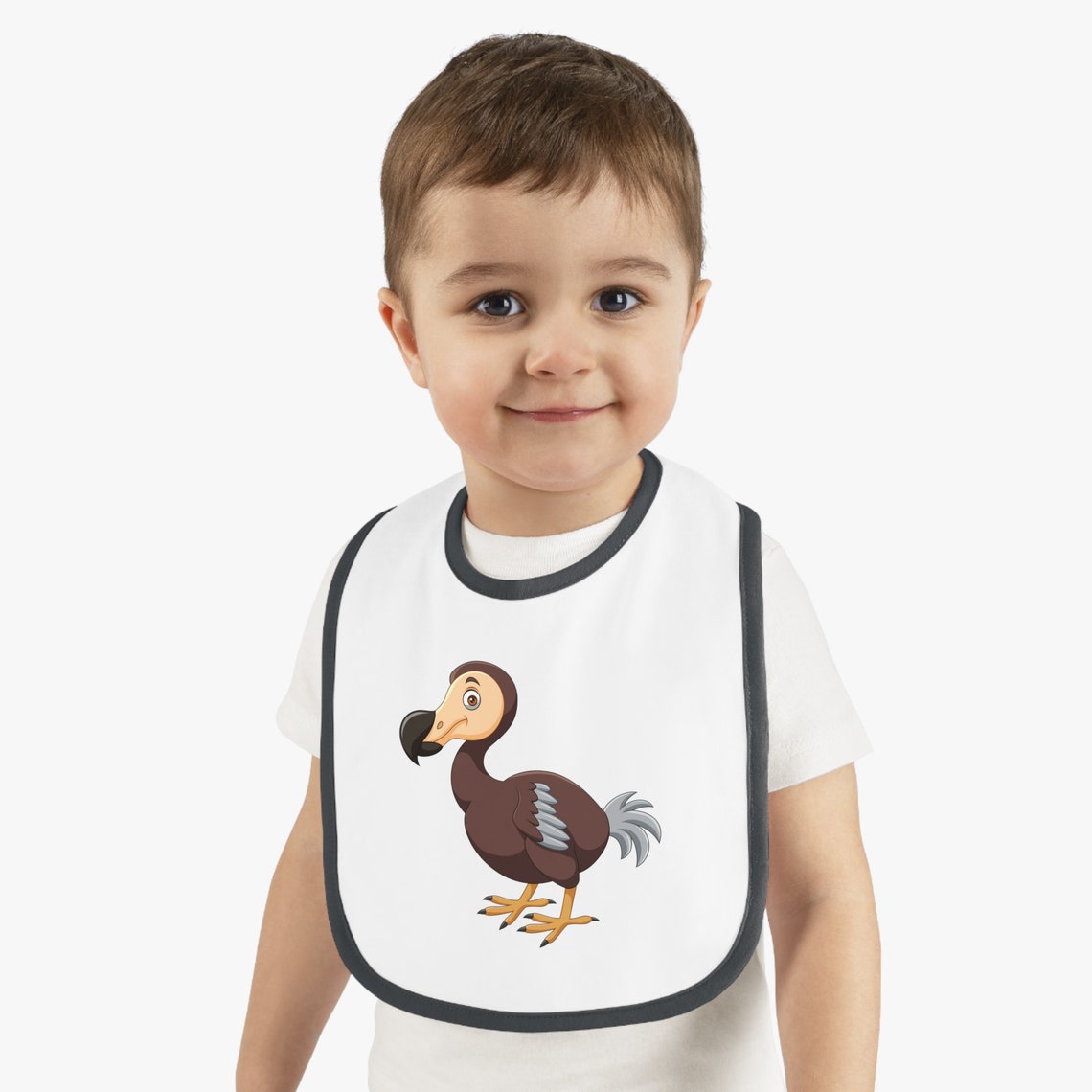 Smiling Dodo Baby Contrast Trim Jersey Bib - Etsy