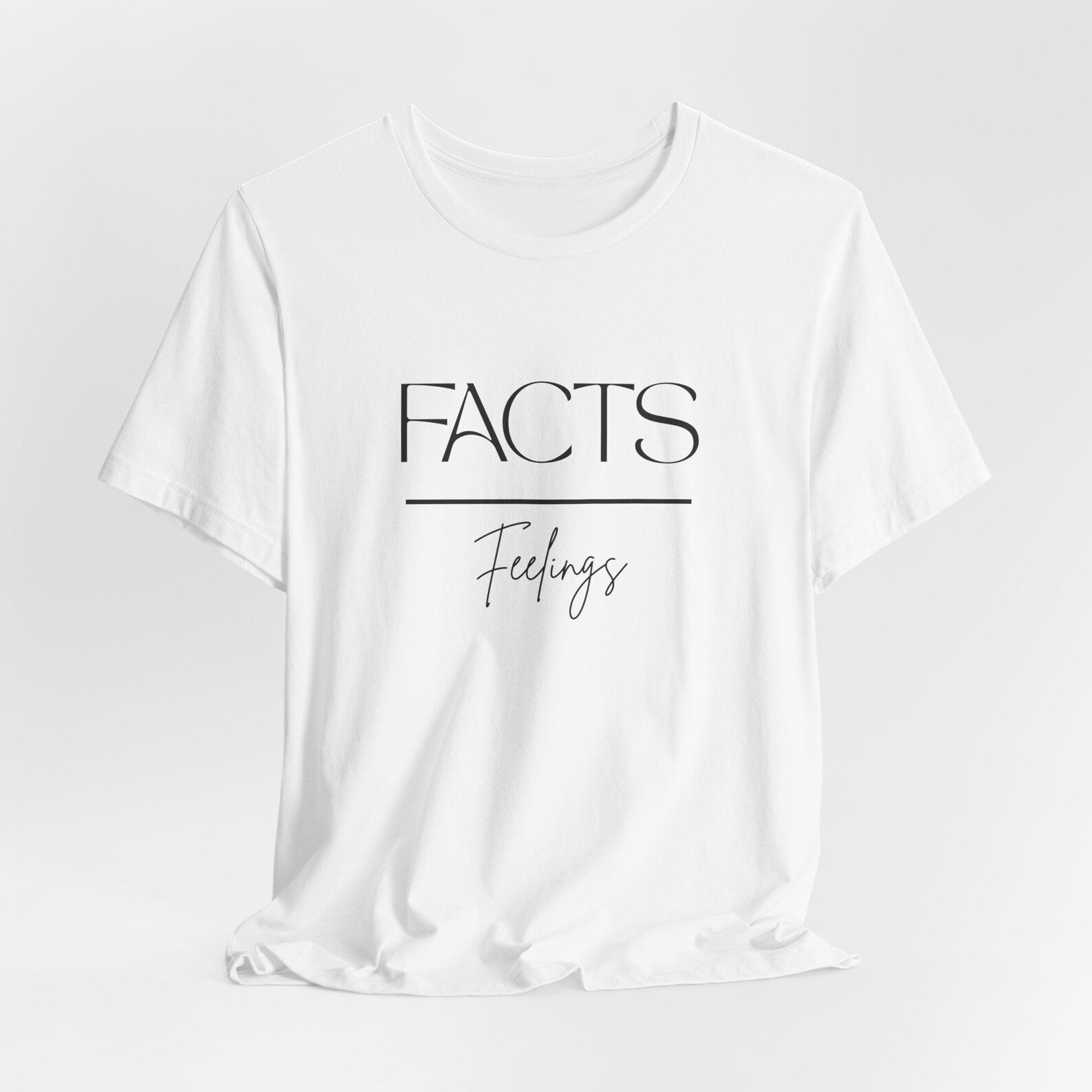 Facts Over Feelings Graphic T-shirt: Airlume Cotton Unisex Tee - Etsy
