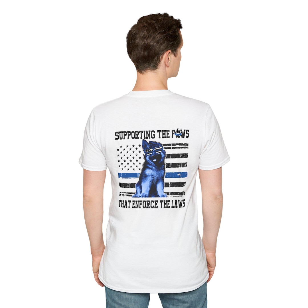 Police K9 Law Enforcement T-shirt, Police Officer Support Tee, Thin ...