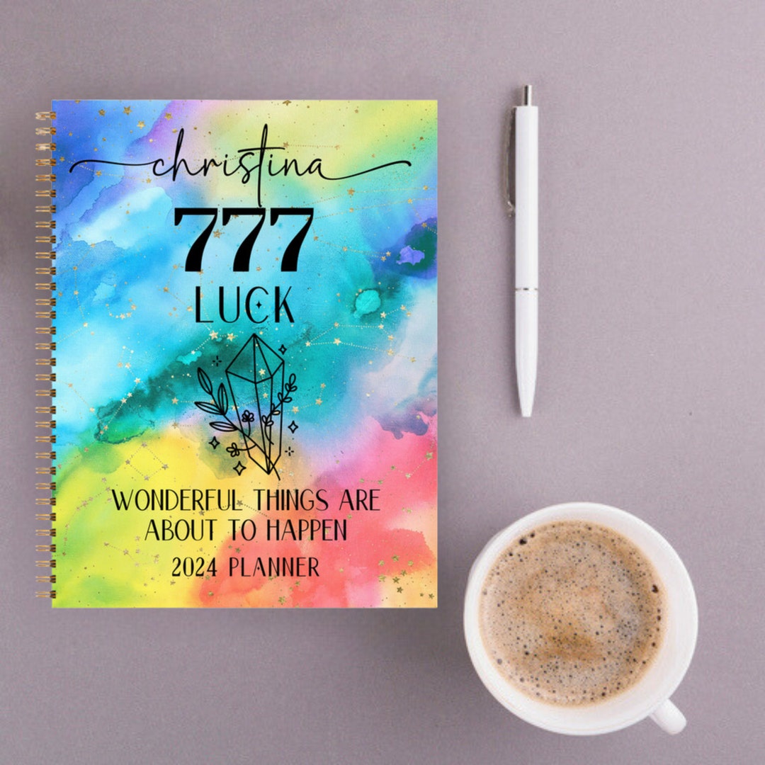 Personalized 2024 Planner Coworker Gift 777 Angel Number - Etsy