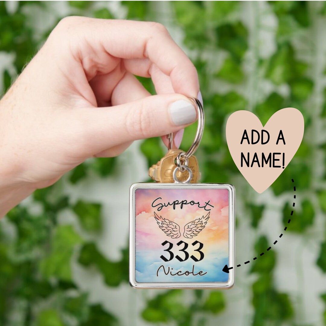 Angel Number Keychain Coworker Gift Angel Number 333 - Etsy