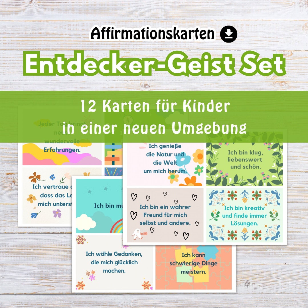 Children's Affirmation Cards: Explorer Spirit Set, Inspiration ...