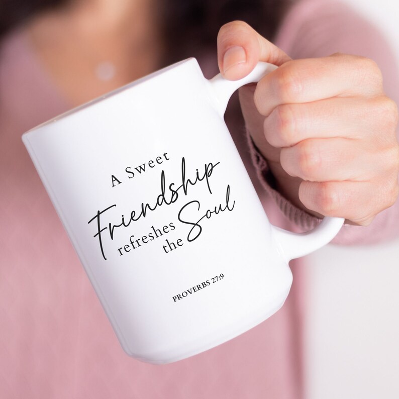 Friendship Mug Bible Verse Glass Coffee Mug Scripture Coffee Cup A ...