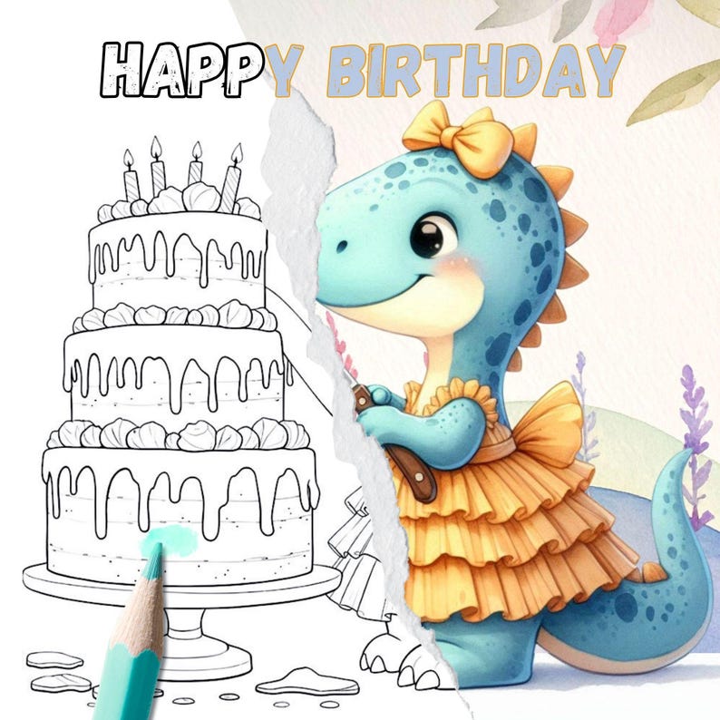 40 Raaaawwwr! Dino Birthday Fun | Coloring Pages | Printable Dinosaur ...