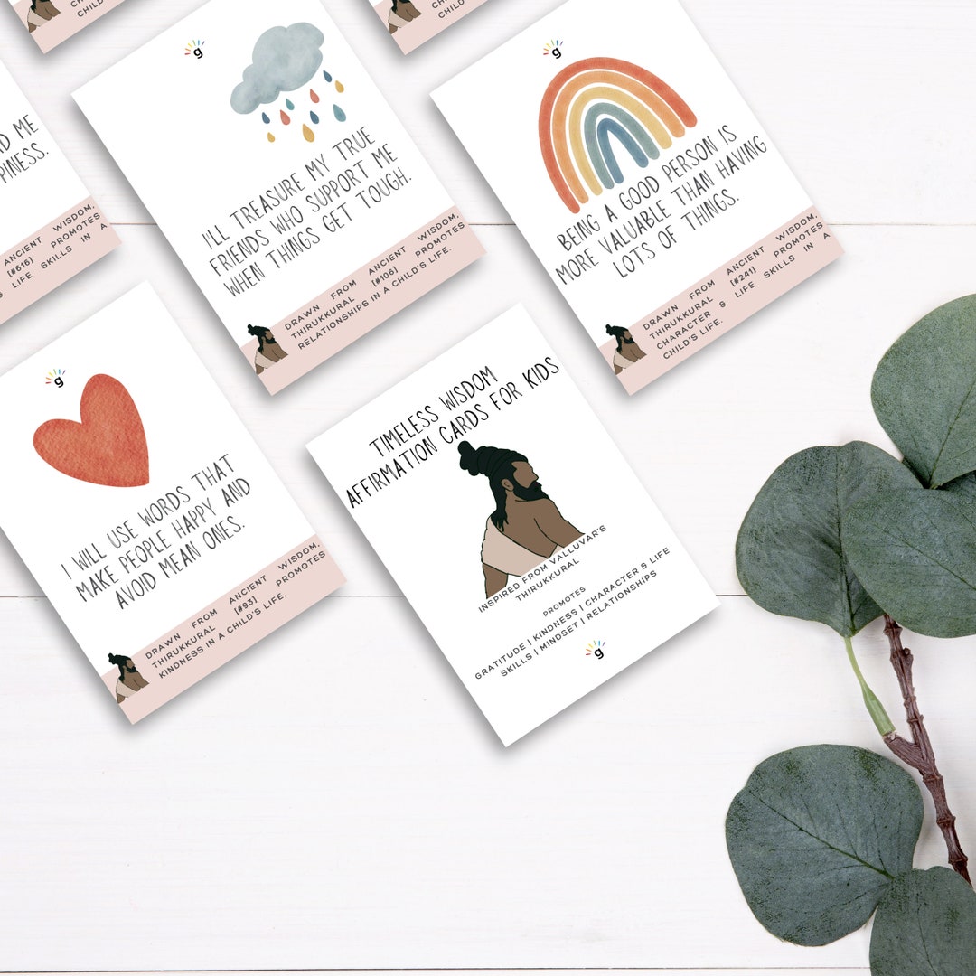 Cute Positive Affirmation Cards for Kids Kindness Daily Encouragement ...