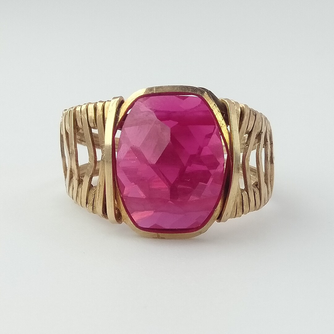 Handmade 14kt Rolled Gold Ring, Statement Ring for Women, Handmade Gold ...