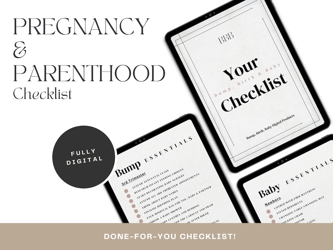 First-time Parent Essentials Checklist Pregnancy Must-haves Checklist ...