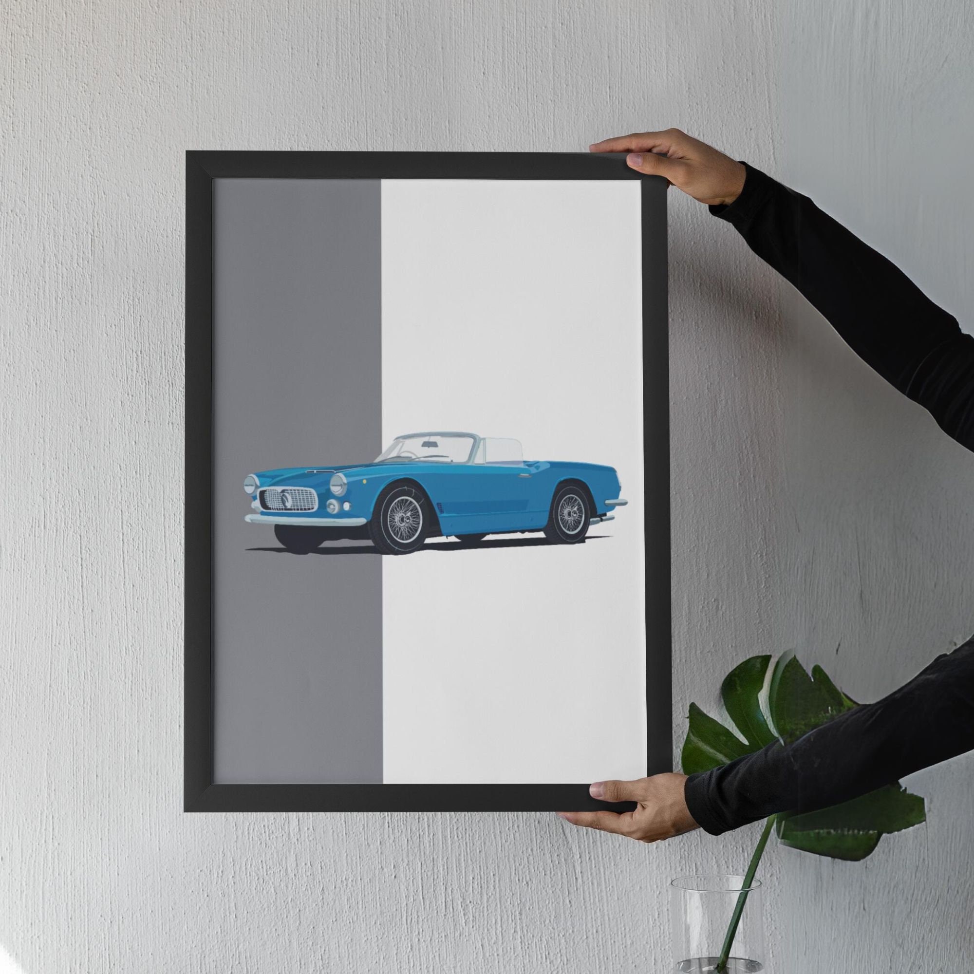 Classic Car Wall Art, Digital Download, Classic Car Digital Art ...