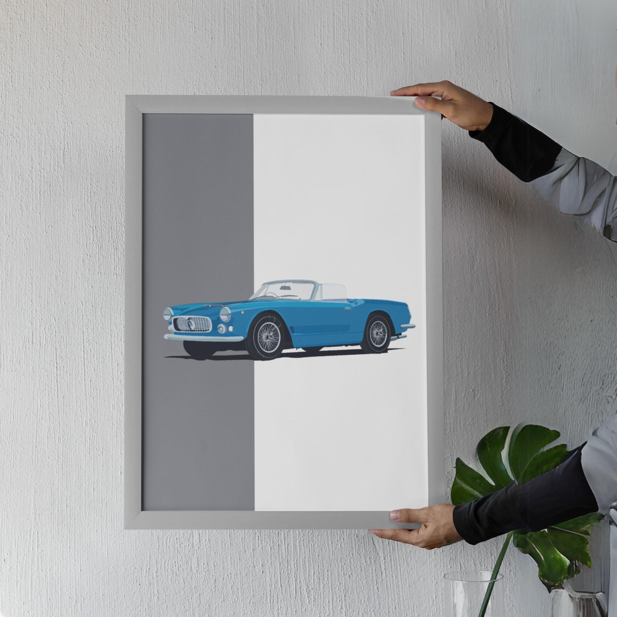 Classic Car Wall Art, Digital Download, Classic Car Digital Art ...