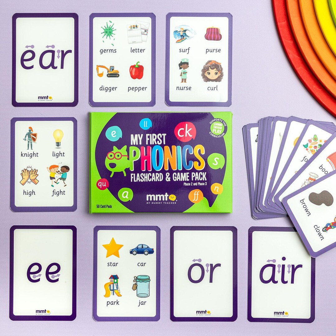 Fun Phonics Cards Designed to Teach Letters and Sounds. These Phonics ...