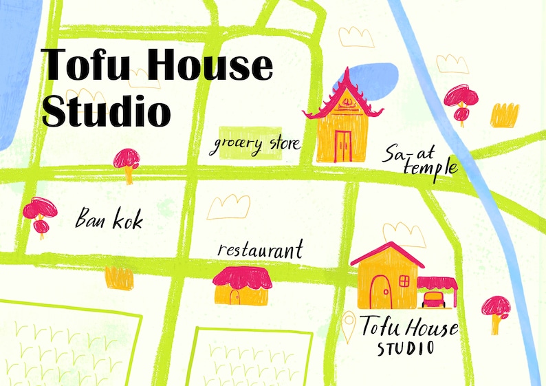 Custom Map Illustration for Your Shop, Wedding, Event - Etsy