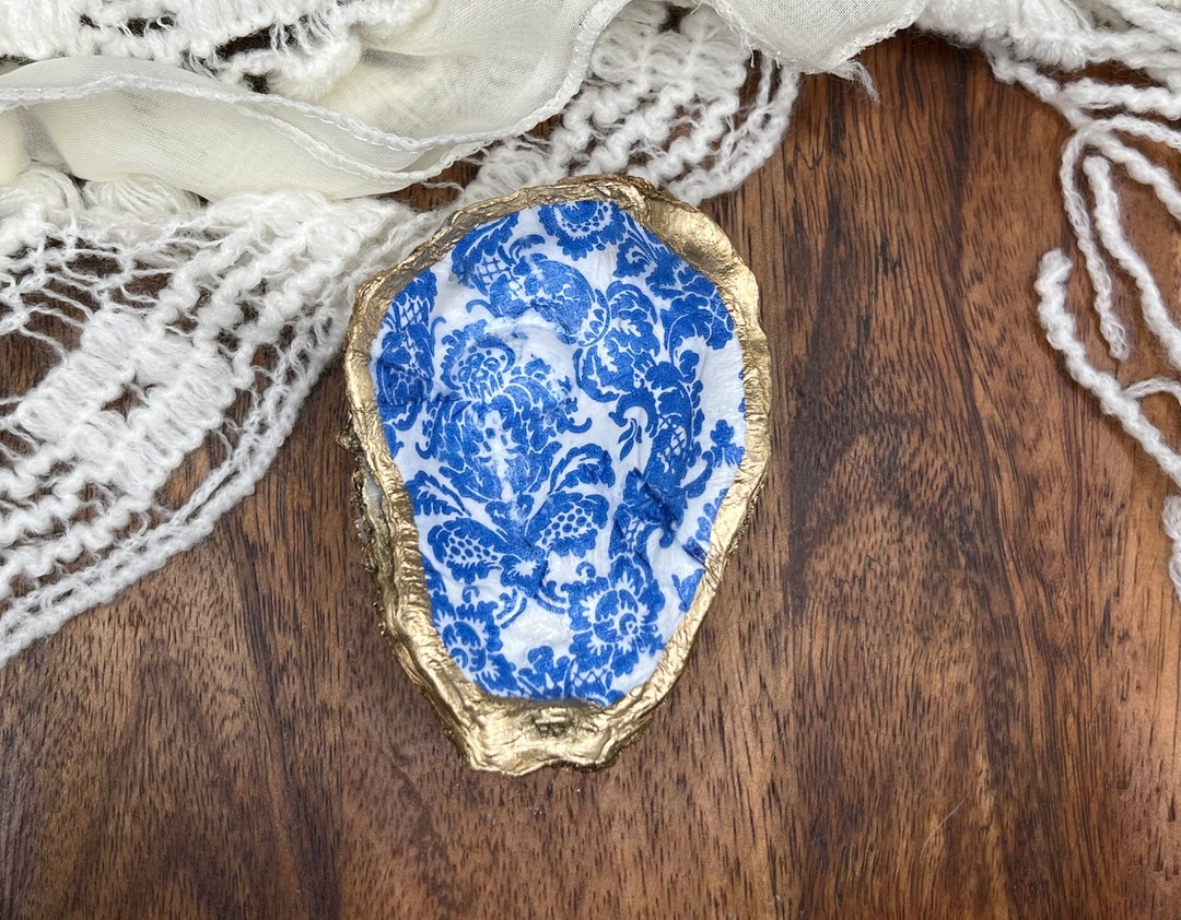Custom Something Blue Themed Gilded Oyster Shell / Unique Gift ...