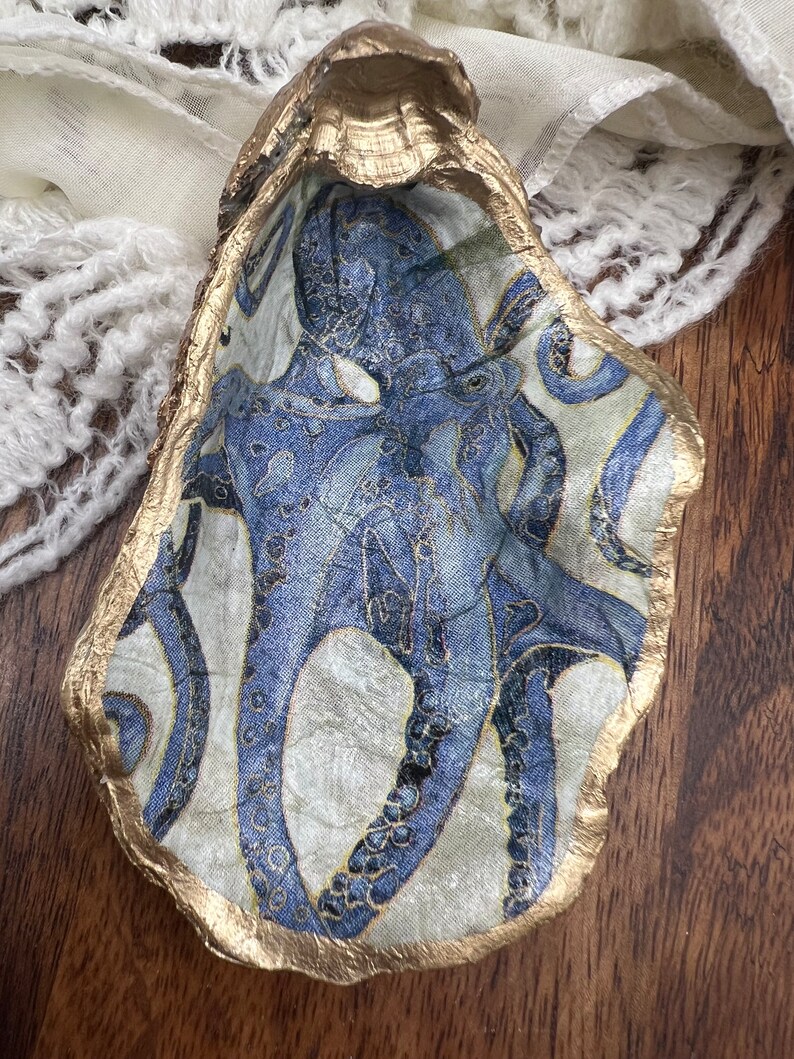 Custom Kraken Themed Gilded Oyster Shell / Unique Gift / Wedding ...