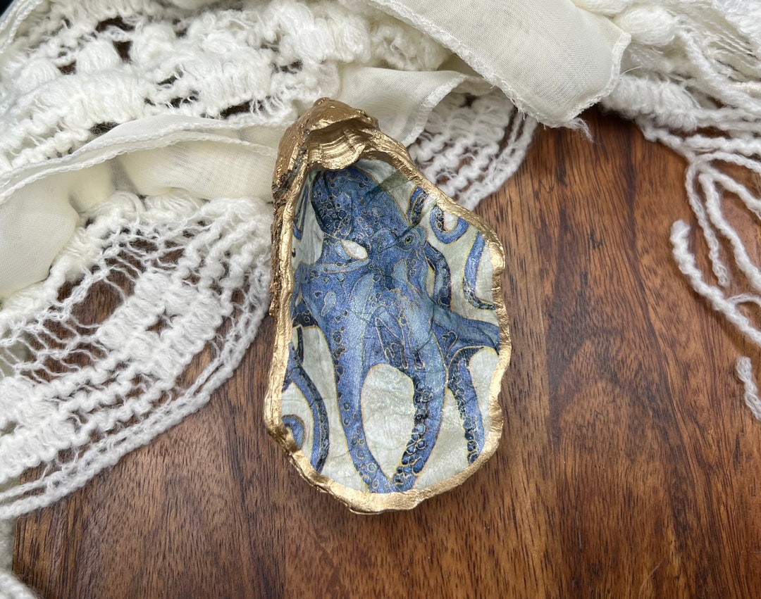 Custom Kraken Themed Gilded Oyster Shell / Unique Gift / Wedding ...