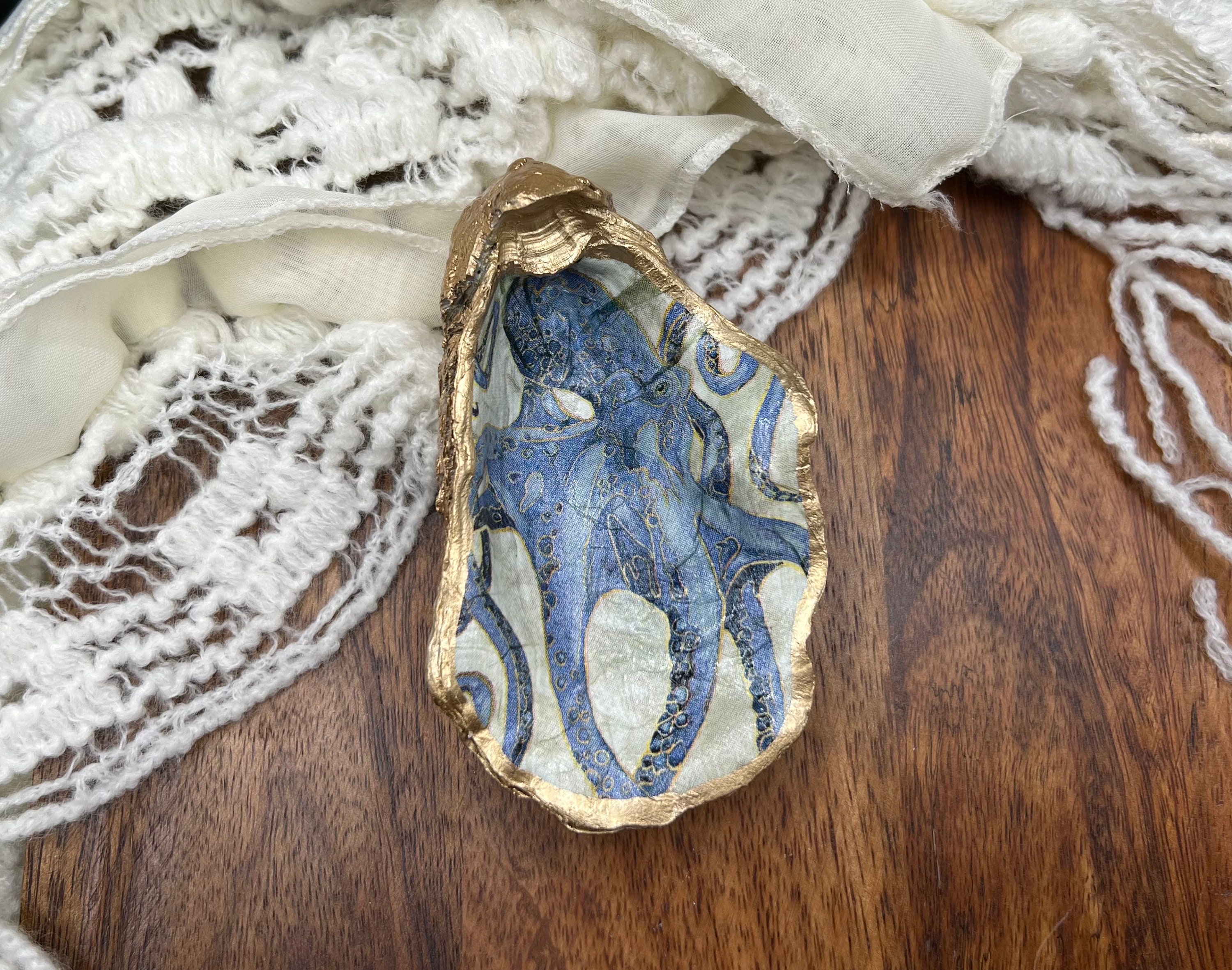 Custom Kraken Themed Gilded Oyster Shell / Unique Gift / Wedding ...