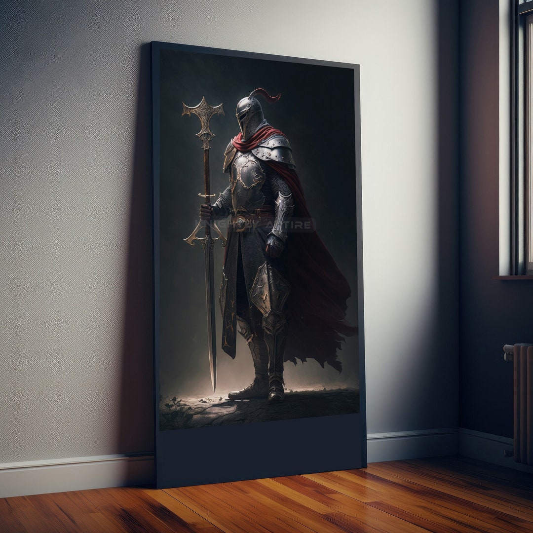 Medieval Knight Wall Art Medieval Warrior Knight Warrior Downloadable ...