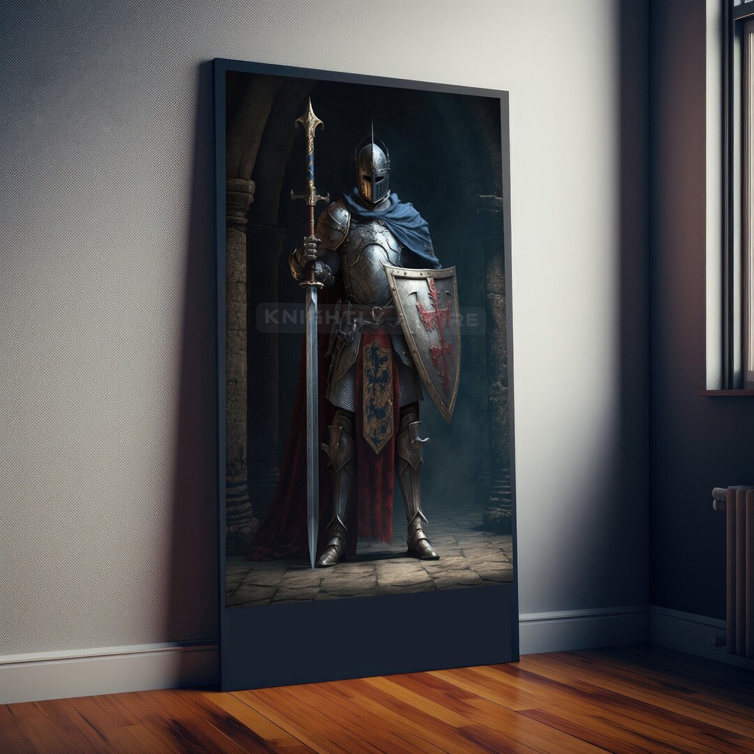 Medieval Knight Wall Art Medieval Warrior Knight Warrior Downloadable ...