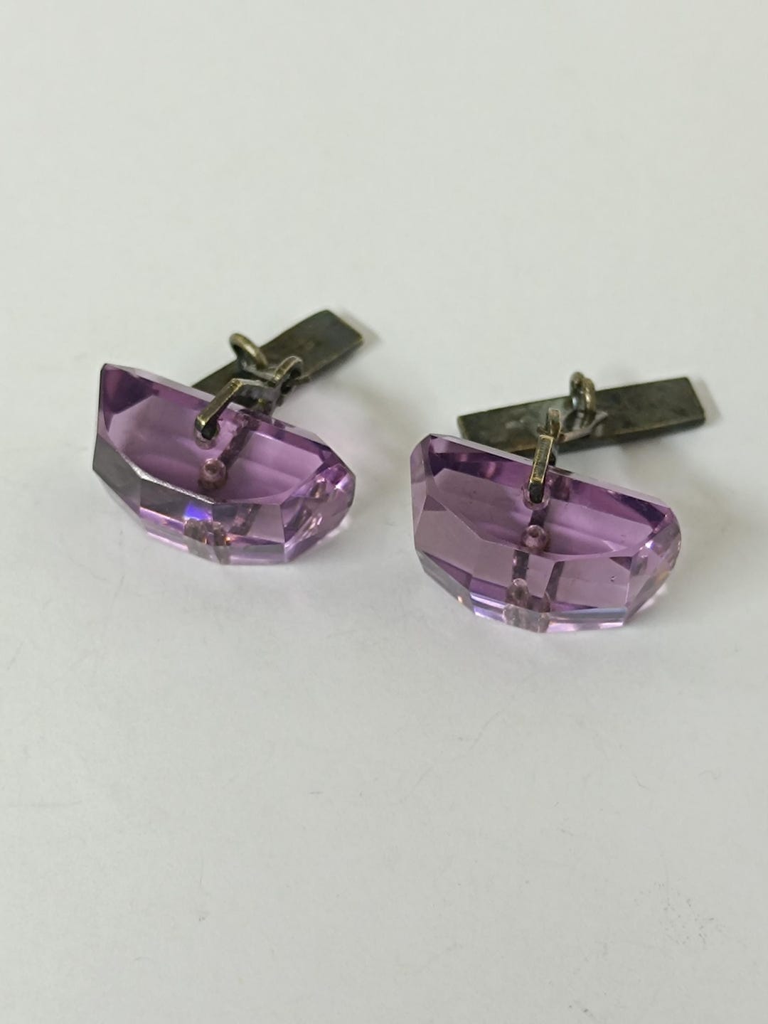 Vintage, Soviet Cufflinks, 875 Silver, With Stones, and Silver, Jewelry ...