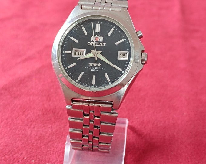 1970's ORIENT CRYSTAL Men's Watch Vintage Mechanical Automatic Wrist ...