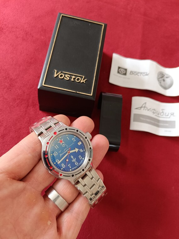 Vintage watch,Vostok Amphibian, vintage men's wristwa… - Gem
