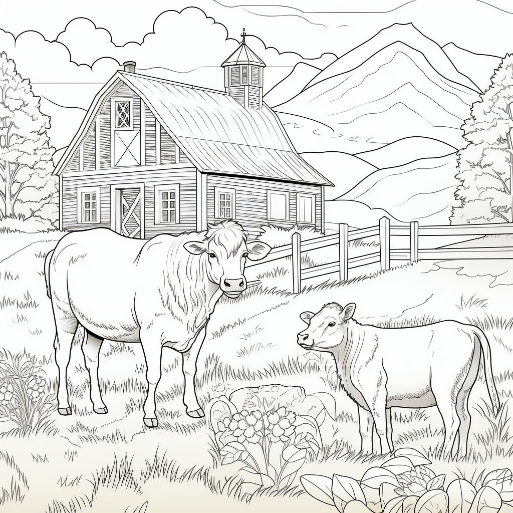 Coloring Sheets of Animals - Etsy