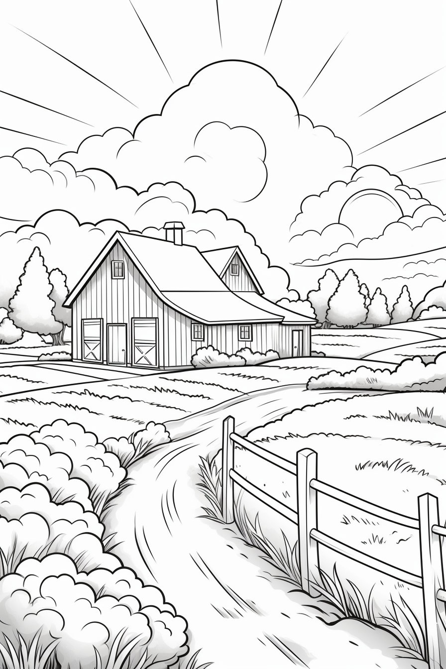 Farm Coloring Sheets - Etsy UK